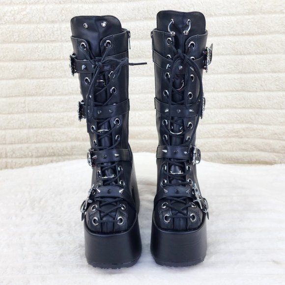 Demonia | Shoes | Demonia Camel Assault 15 Goth Punk Mid Calf Platform ...